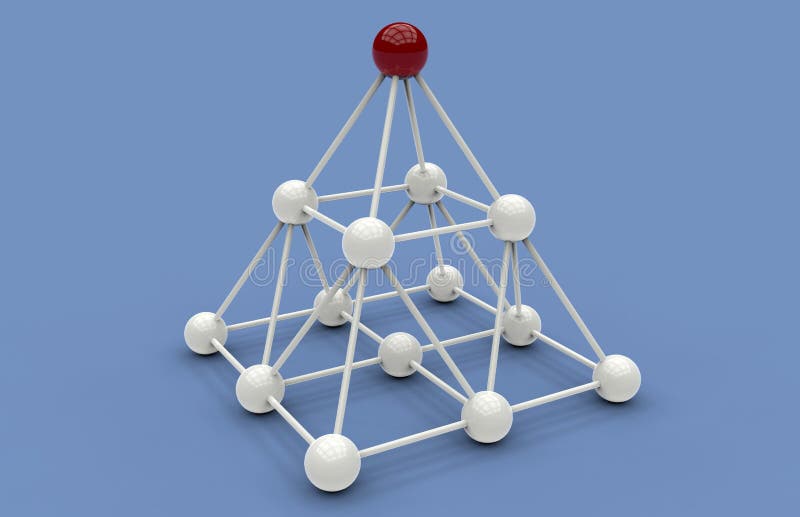 Concept De Réseau De Pyramide Illustration Stock - Illustration of ...