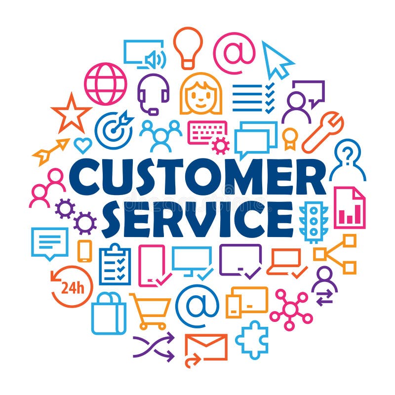 Concept De ` De SERVICE CLIENT De ` Avec Les Icônes Appropriées ...