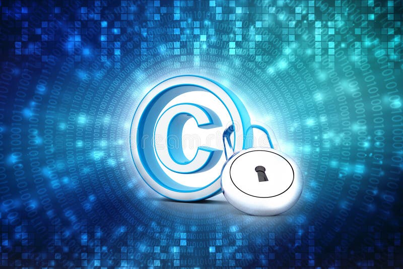 Concept De Symbole De Copyright De L'illustration 3d Photo stock ...