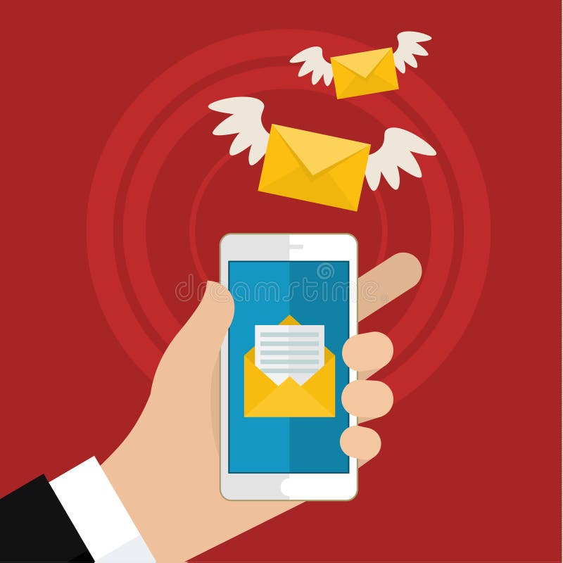 Concept De Transmission De Messages Illustration de Vecteur ...