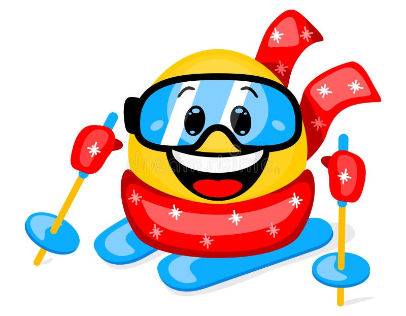 Smiley-skiô stock illustratie. Illustratie bestaande uit lach - 749752