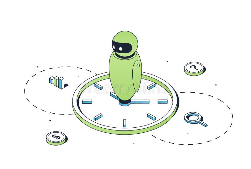 Time Management Artificial Intelligence Stock Illustrations – 435 Time ...
