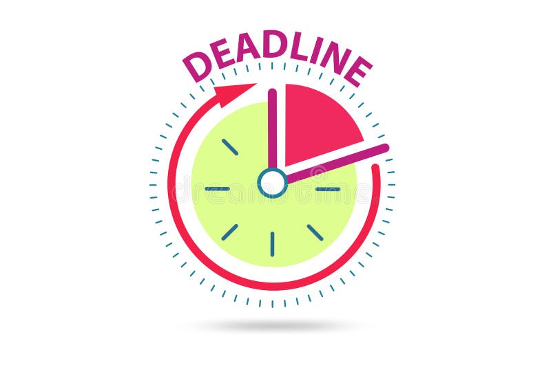 Concept of Deadline in Time Management Stock Image - Image of late ...
