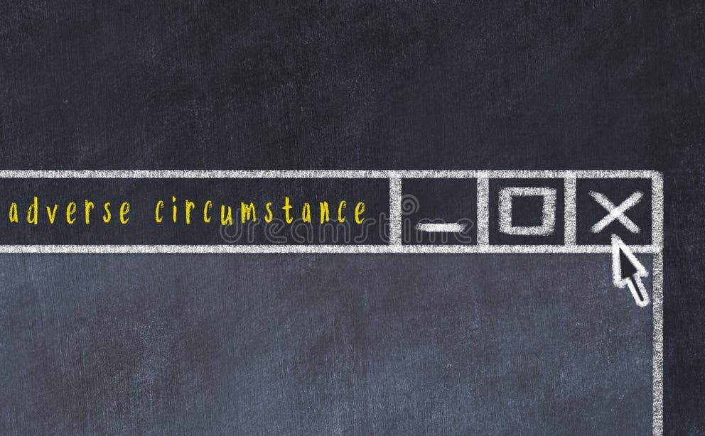 Concept of Dealing with Problem. Chalk Drawing of Closing Program ...