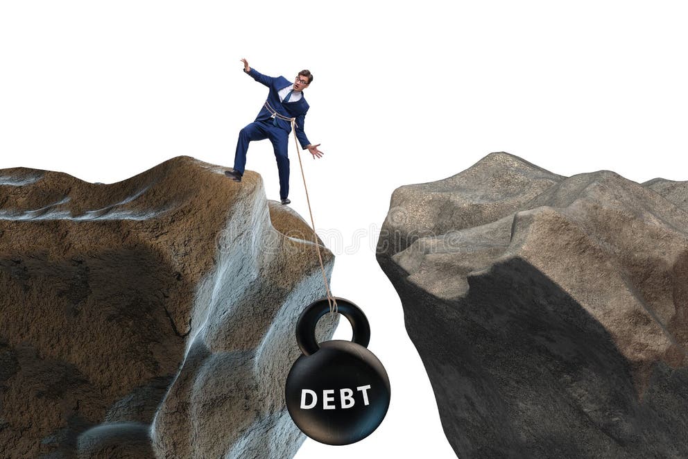Concept of Debt and Load with Businessman Stock Image - Image of debt ...