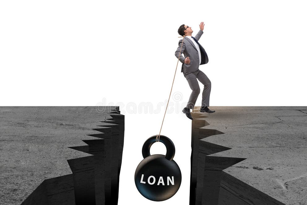 Concept of Debt and Load with Businessman Stock Illustration ...