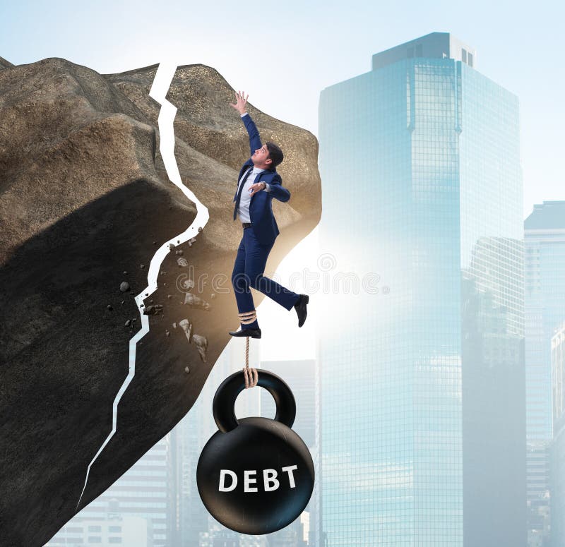 Concept of Debt and Load with Businessman Stock Photo - Image of ...