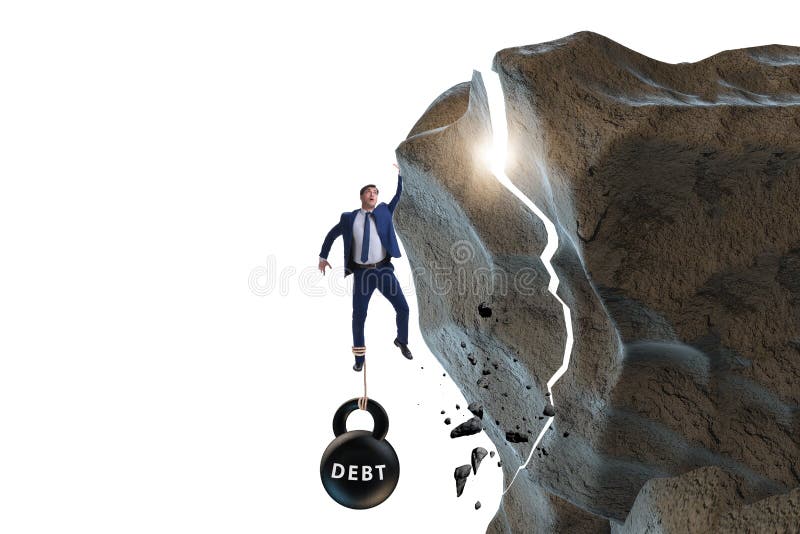 Concept of Debt and Load with Businessman Stock Image - Image of ...