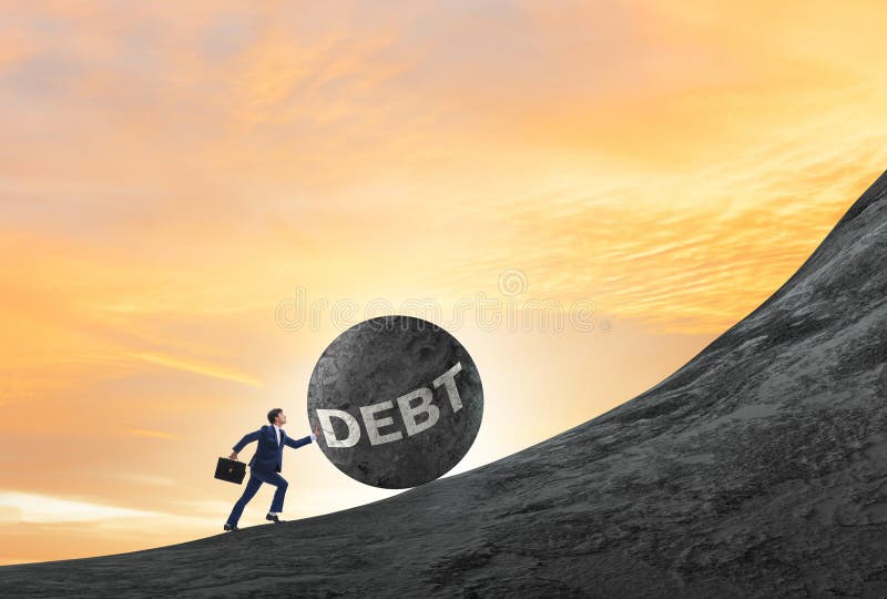 Concept of debt and loan stock image. Image of creditor - 266069169