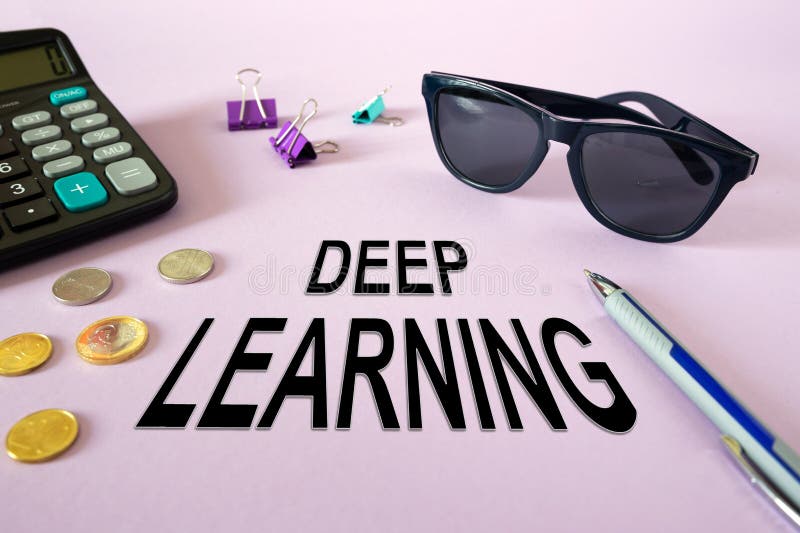 Concept: DEEP LEARNING. Calculator, Money and Glasses Stock Photo ...