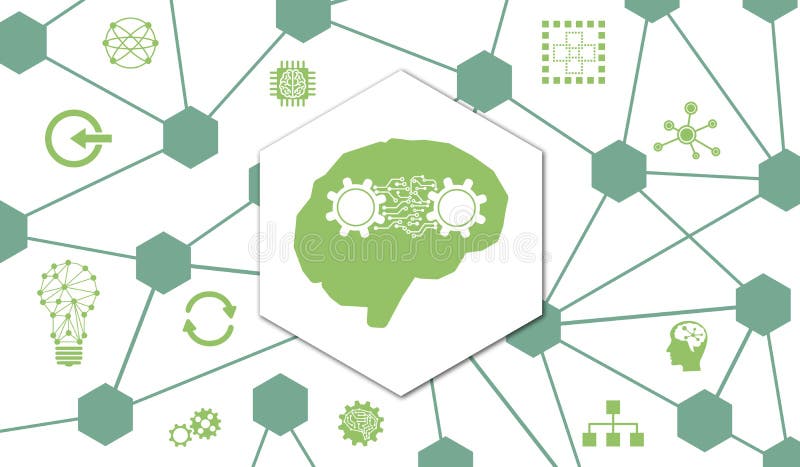 Concept of deep learning stock illustration. Illustration of icon ...