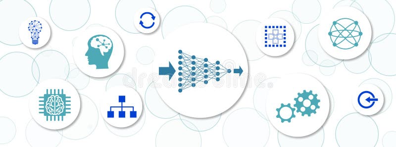 Concept of deep learning stock illustration. Illustration of ...