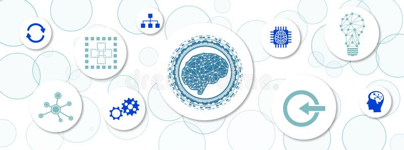 Concept of deep learning stock illustration. Illustration of connection ...