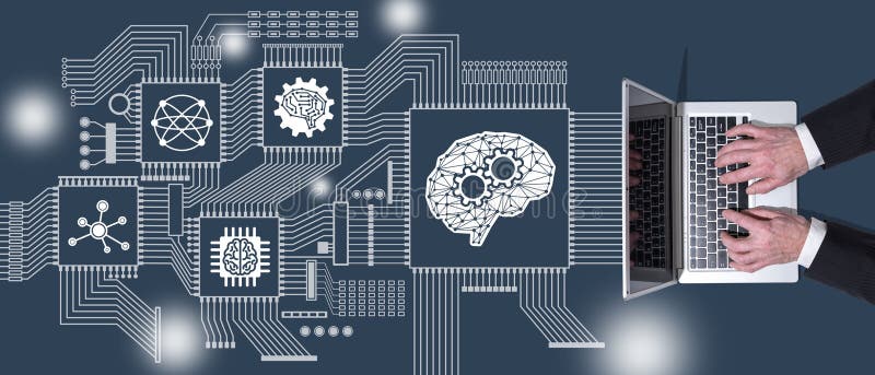 Concept of deep learning stock photo. Image of neuron - 350244936