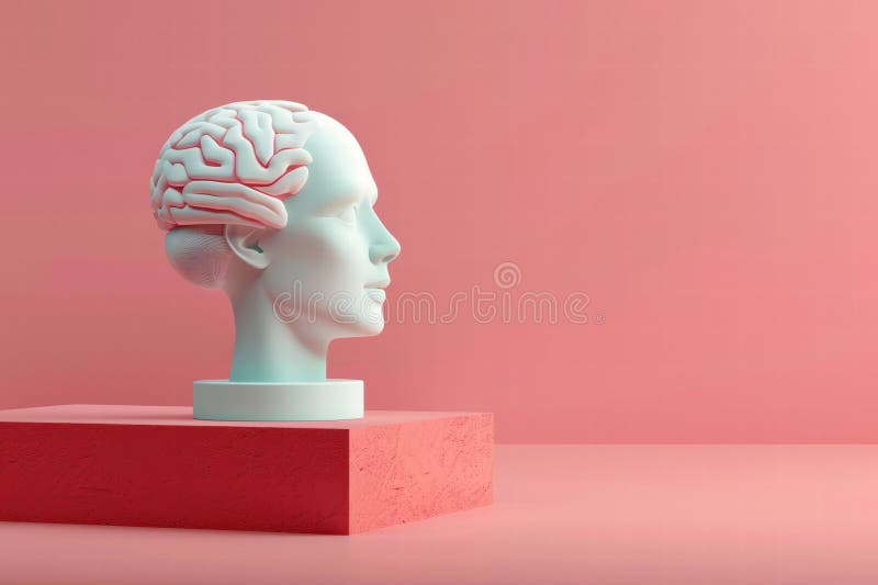 Concept of Deep Thinking and Cognitive Process Visualization Stock ...