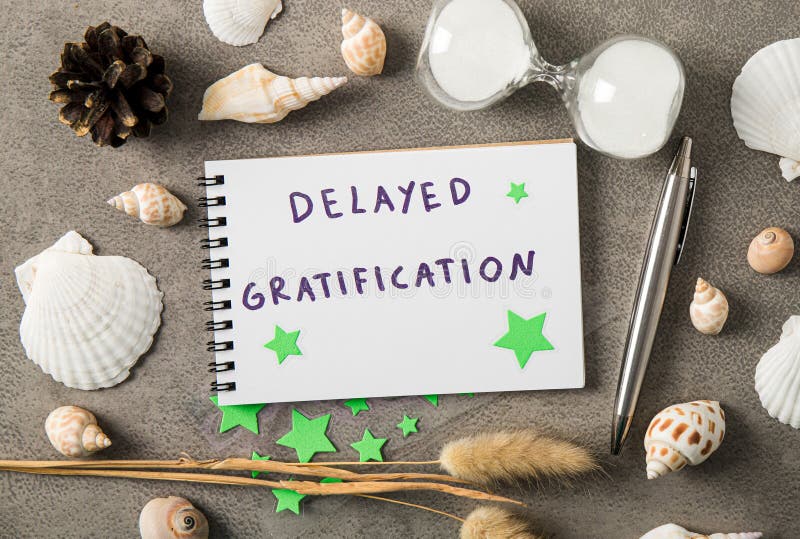 Concept of Delayed Gratification. Stock Photo - Image of flat, reward ...
