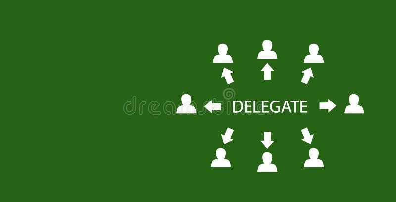 Concept of Delegate. Business Stock Illustration - Illustration of ...