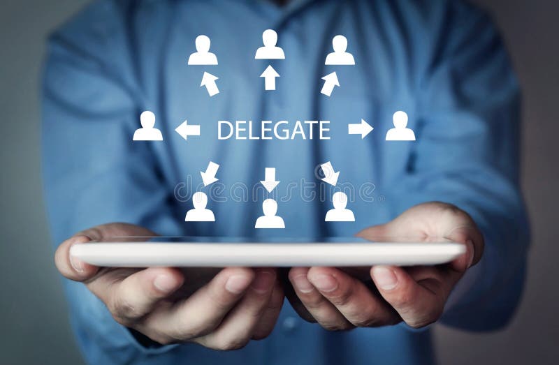 Concept of Delegate. Business Stock Illustration - Illustration of ...