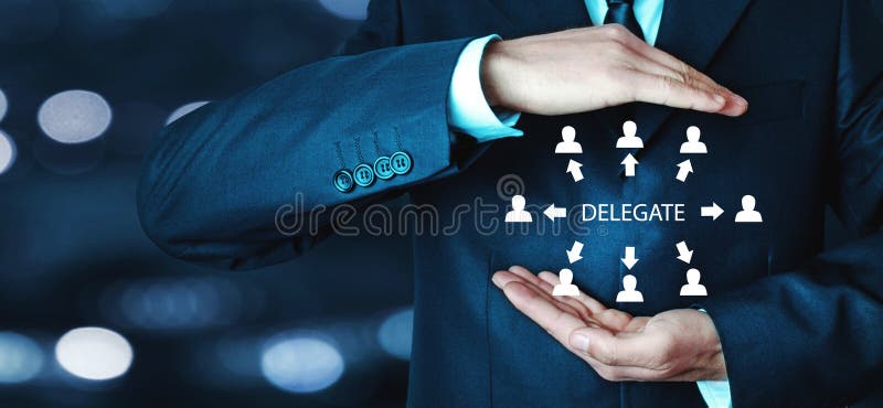 Concept of Delegate. Business Stock Illustration - Illustration of work ...