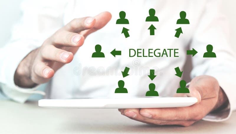 Concept of Delegate. Business Stock Illustration - Illustration of ...