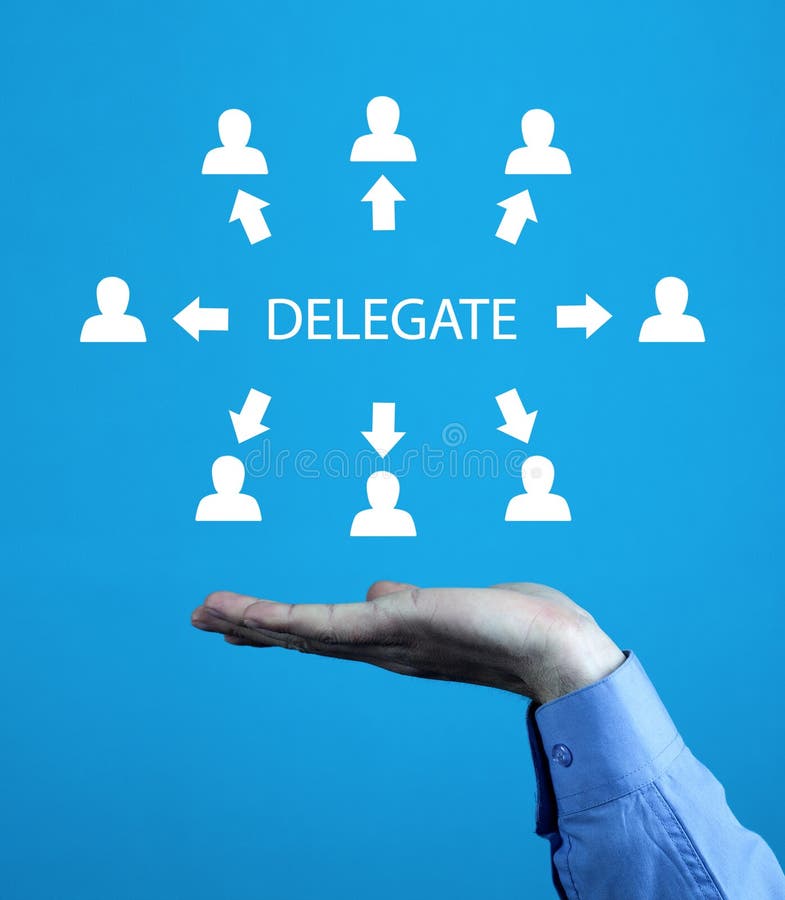 Concept of Delegate. Business Stock Illustration - Illustration of ...