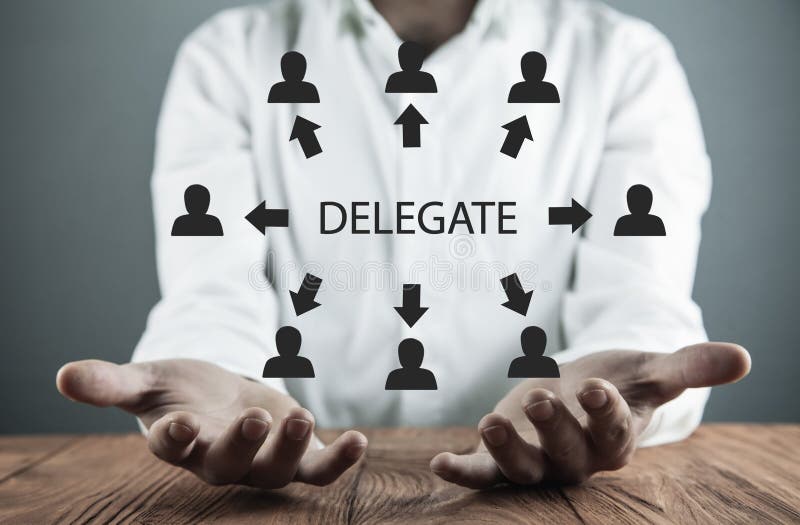 Concept of Delegate. Business Stock Illustration - Illustration of work ...
