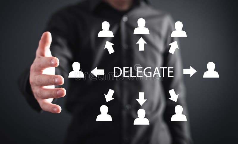 Concept of Delegate. Business Stock Illustration - Illustration of ...