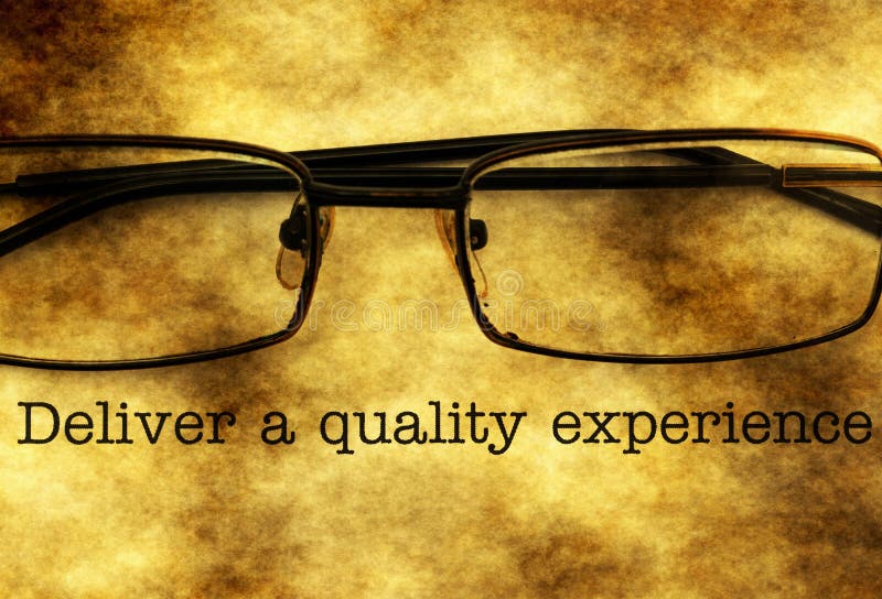 Deliver a Quality Experience Stock Image - Image of grunge, support ...