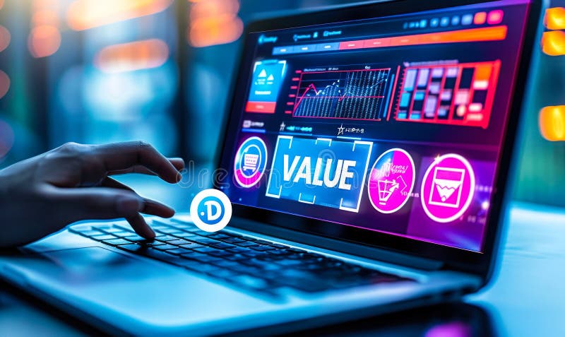 Concept of Delivering Value through Digital Business Solutions Shown by ...