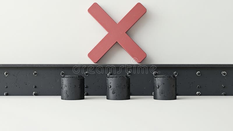 The Concept of Denial in Business and Design is Represented by a Red "X ...