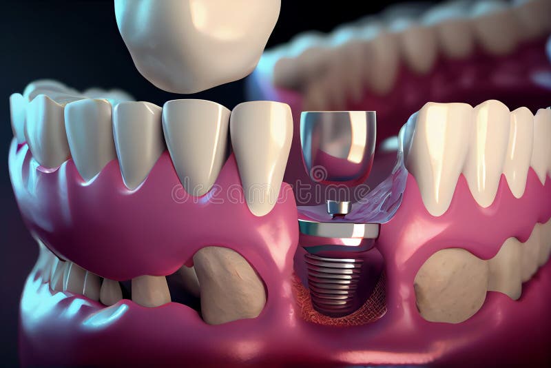Concept for Dental Prosthesis.generative Ai Stock Illustration ...