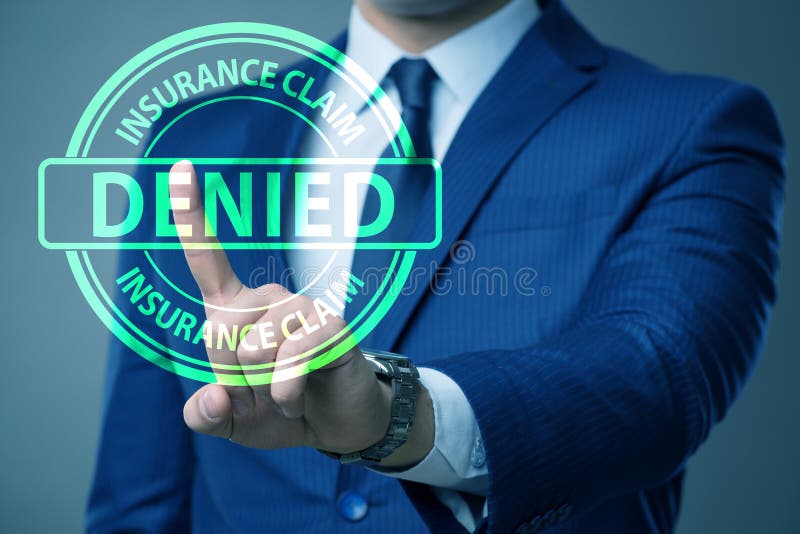 Concept of Denying Medical Insurance Claim Stock Image - Image of text ...