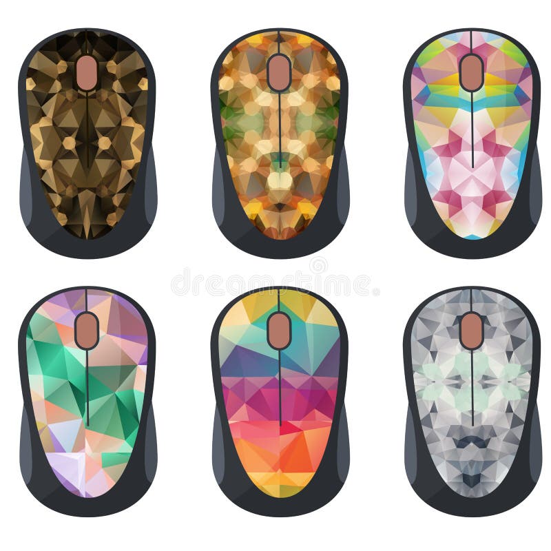 Concept Design with Abstract Colorful Pattern for Computer Mouse Stock ...