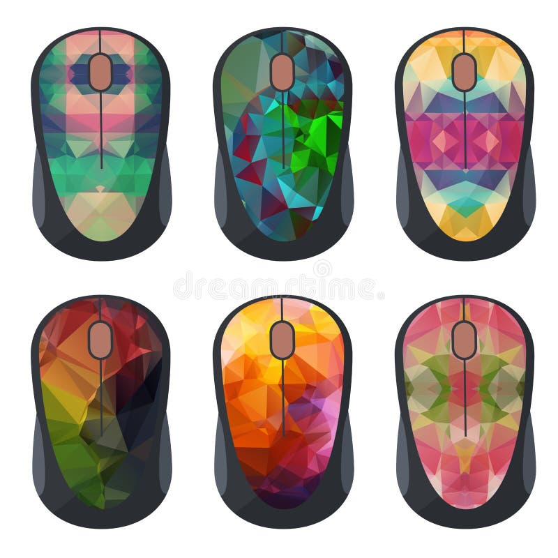 Concept Design with Abstract Colorful Pattern for Computer Mouse Stock ...