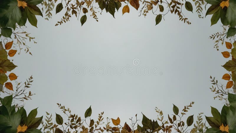 Concept Design, Abstract Illustration. Leaf Border Frame Backgrounds ...