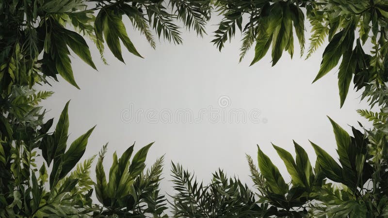 Concept Design, Abstract Illustration. Leaf Border Frame Backgrounds ...