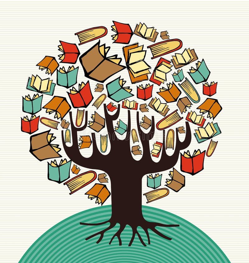 Concept books tree stock vector. Illustration of class - 32018640