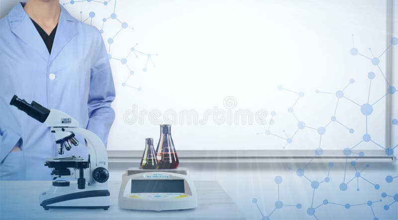 Scientist Lab Banner stock photo. Image of banner, university - 151895124