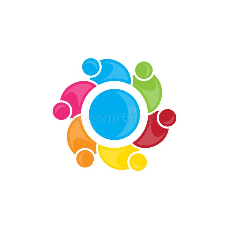 Concept Design for Colorful Vector Community People on the White ...