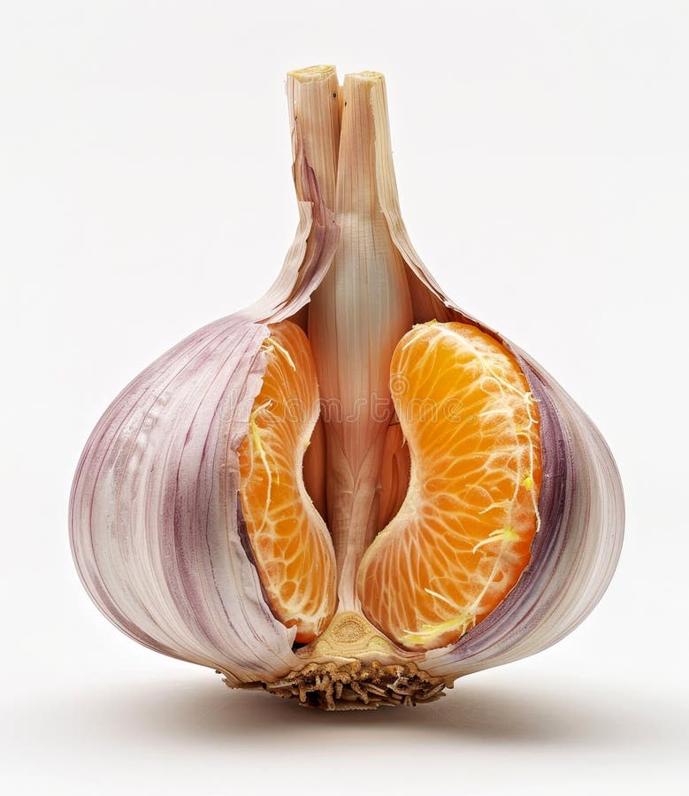 Concept Design Features a Split Garlic Bulb that Reveals Bright Orange ...