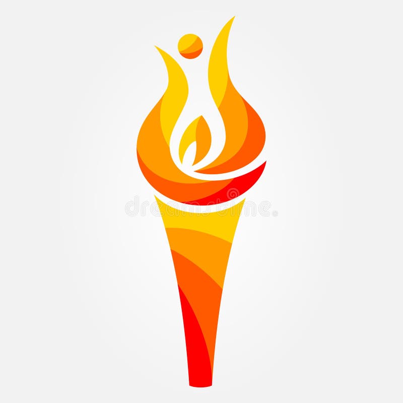 Flame Torchlight Symbol stock vector. Illustration of torchlight ...