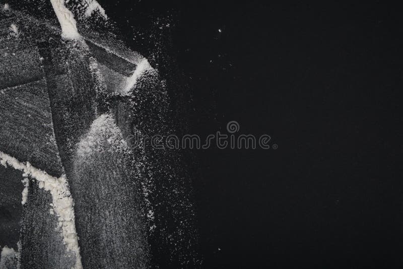 Concept for Design Layout with Black Background and Flour Stock Image ...