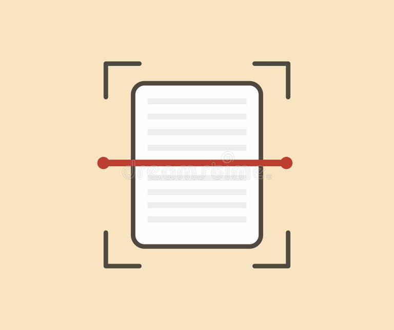 Scan document icon stock vector. Illustration of scanning - 401674002