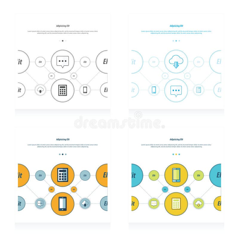 Concept Design Template Set Stock Vector - Illustration of information ...