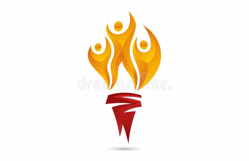 Torch Logo Design stock vector. Illustration of isolated - 123737403