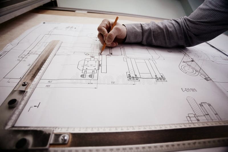 Concept Designer Drawing Engineer Stock Image - Image of design ...