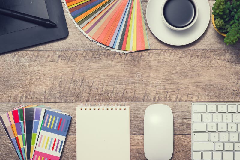 Concept of Designer Work Station. Stock Photo - Image of design, modern ...