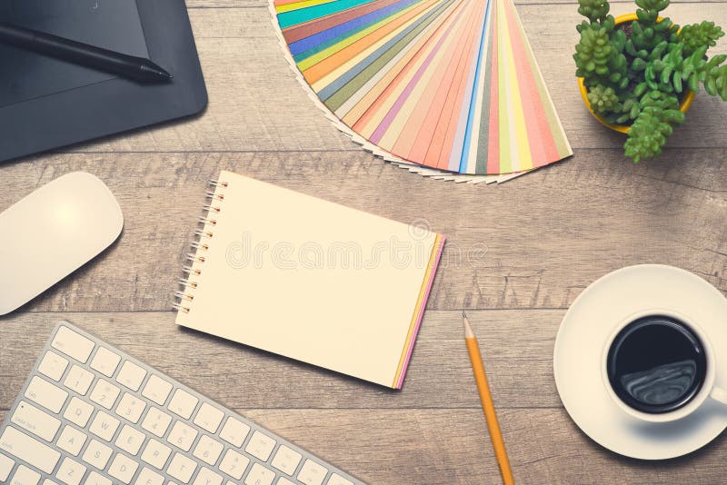 Concept of Designer Work Station. Stock Image - Image of technology ...