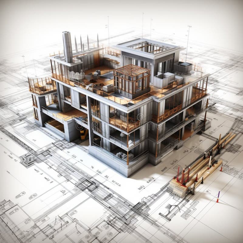 Concept Designs for Engineering and Architecture Design on the Drawing ...