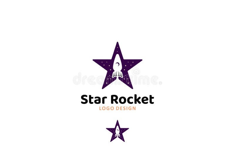 Rocket Star Launch Logo Template Stock Vector - Illustration of graphic ...